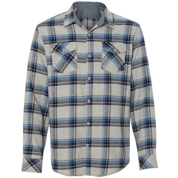 burnside | Shirts | Mens Gray Blue Yarndyed Flannel Shirt | Poshmark